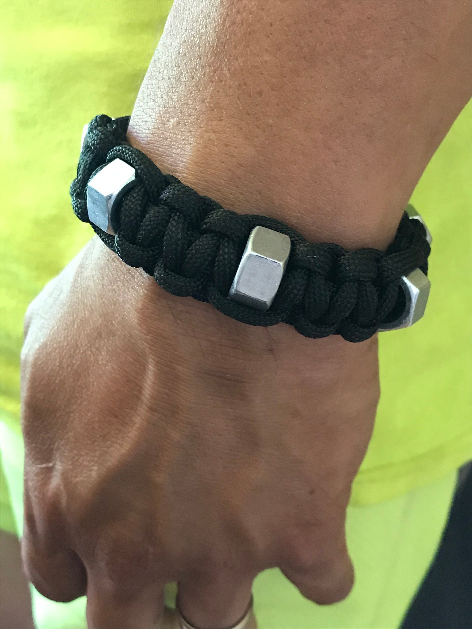 Cobra Knot Bracelet With Hex Nuts and Buckle Closure From Paracord; Men ...