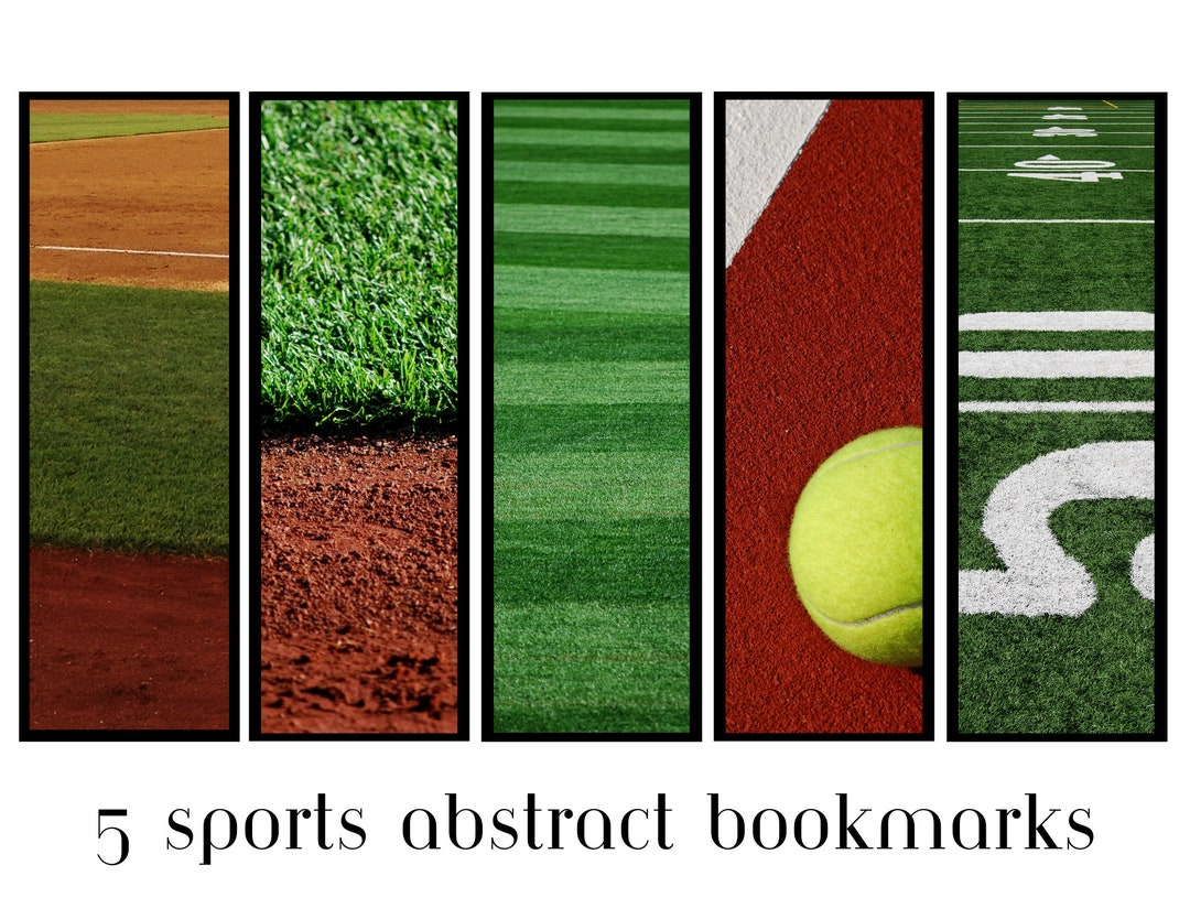 Sports Printable Bookmarks for Men, Sports Lover Gift, Book Lover Gift ...