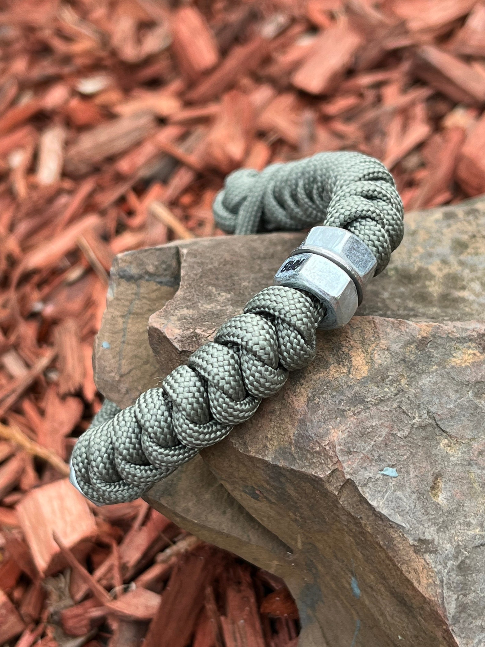 Men’s Braided Bracelet With Snake Knots, Hex Nuts and Washers and ...