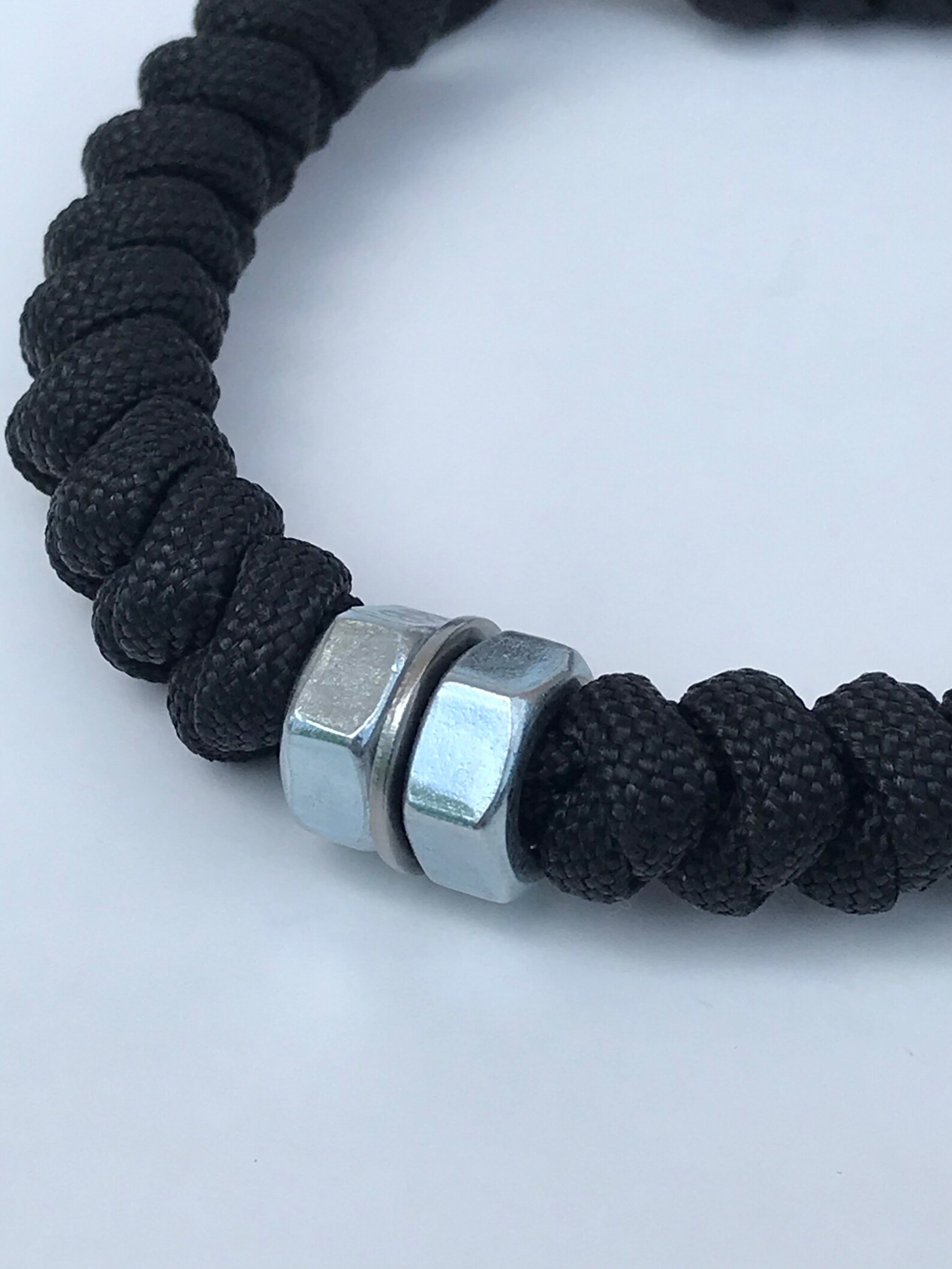 Men’s Braided Bracelet With Snake Knots, Hex Nuts and Washers and ...