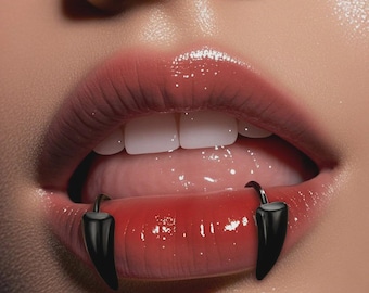 vampire bite piercing lip