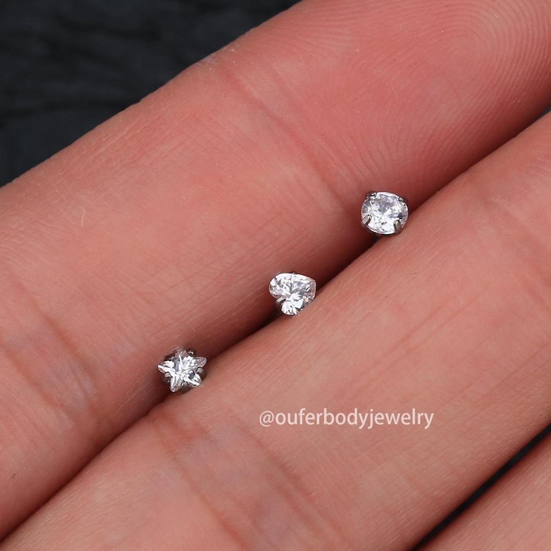 Flat Heart Nose Screw - Etsy