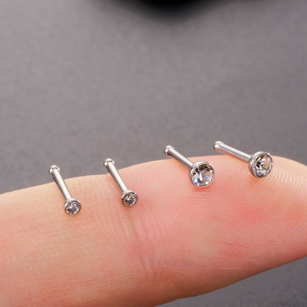 Tiny Nose Stud - Etsy