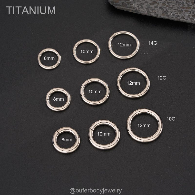 1 Titanium Hoops - Etsy