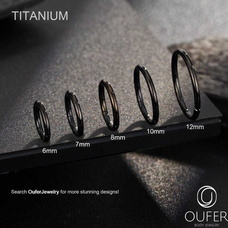 Black Titanium Hinged Ring - Etsy