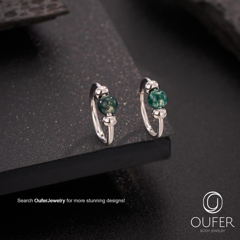 18g Nostril Bead Hoop - Etsy