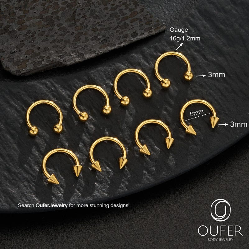 Septum Ball Spikes Gold - Etsy UK