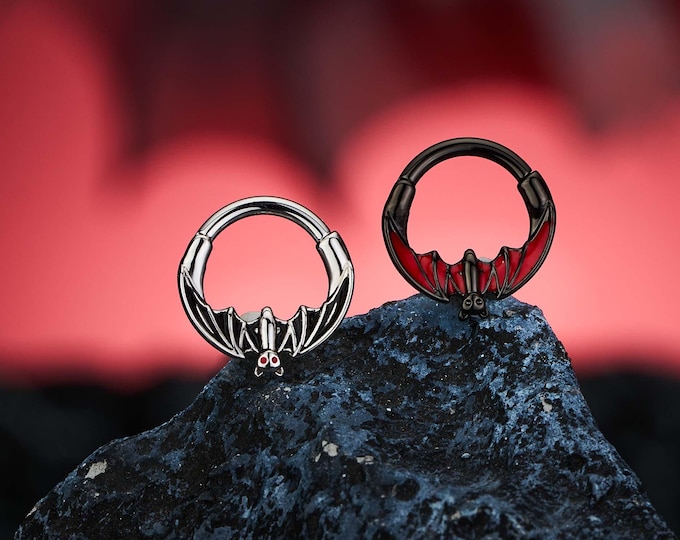 Surgical Steel cl13 Bat Clicker With Abalone Inlay 1.2mm 16ga Suitable ...