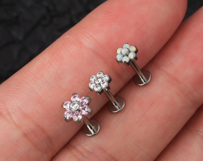 16G Implant Grade Titanium Internally Threaded Studs/cartilage Earring ...