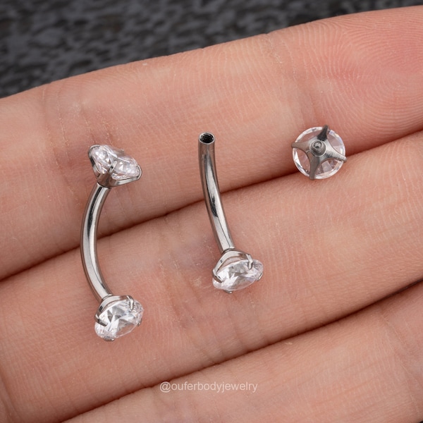 Titanium Floating Navel Jewelry - Etsy