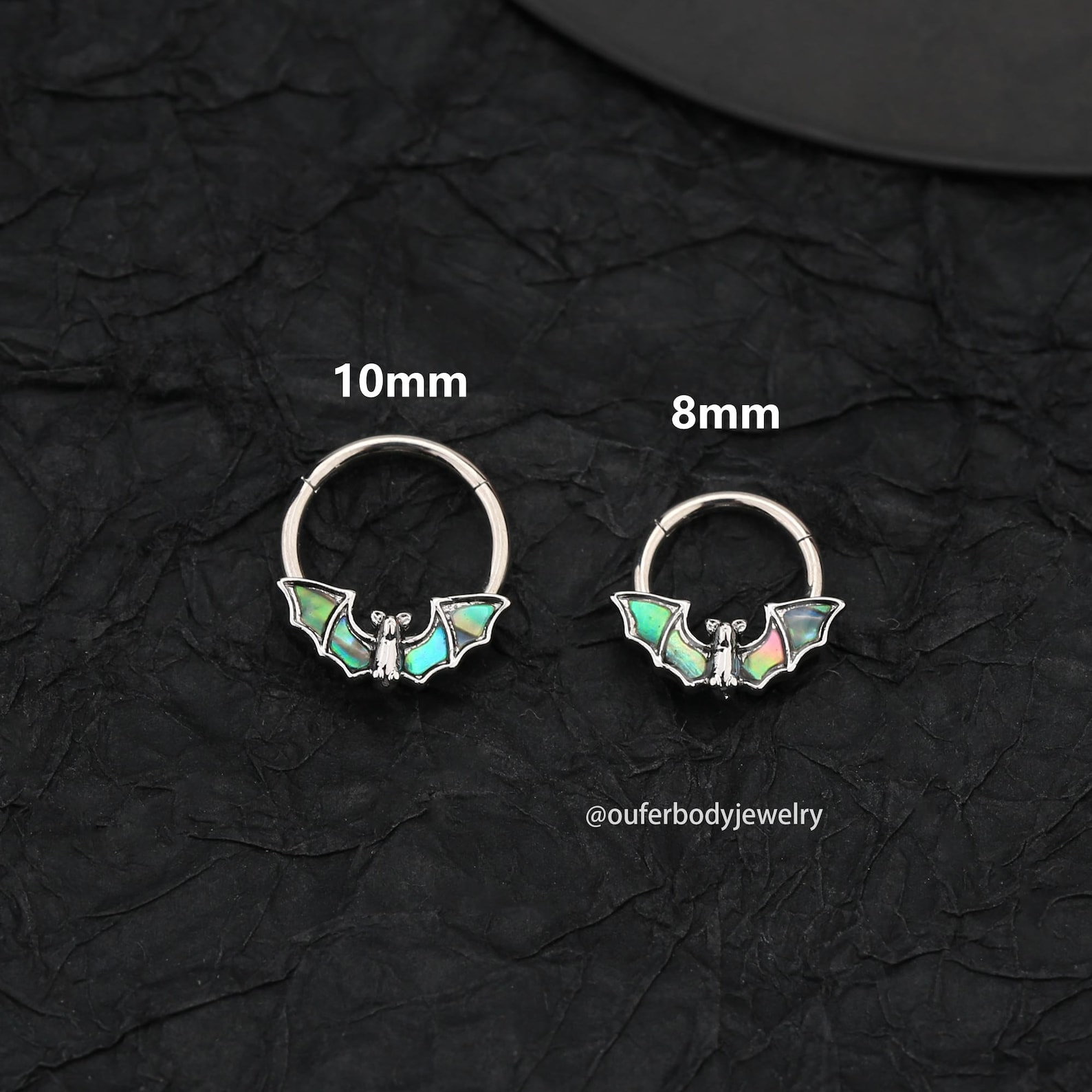 16G Bat Halloween Septum Ring/daith Earring/conch Hoop/tragus - Etsy