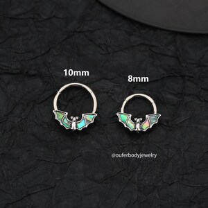 16G Bat Halloween Septum Ring/daith Earring/conch Hoop/tragus Hoop ...