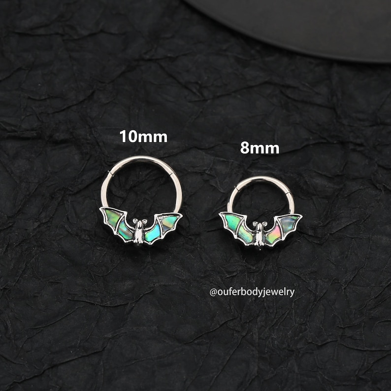 16G Bat Halloween Septum Ring/daith Earring/conch Hoop/tragus - Etsy