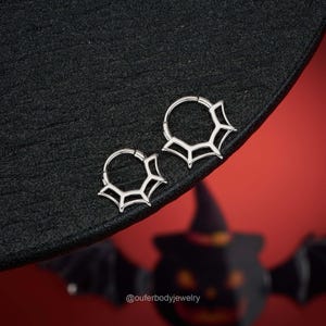 16G Spider Web Septum Ring Black Silver Gold Hoop Clicker/cartilage ...