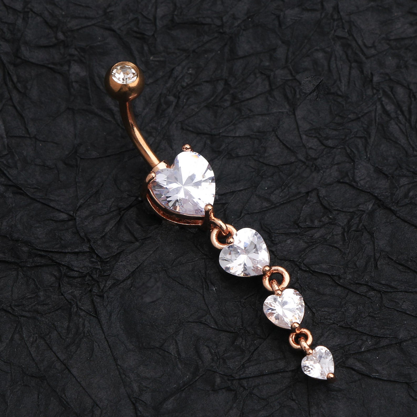 5PC Dangle Belly Button Rings/ CZ Navel Piercing/ Belly - Etsy