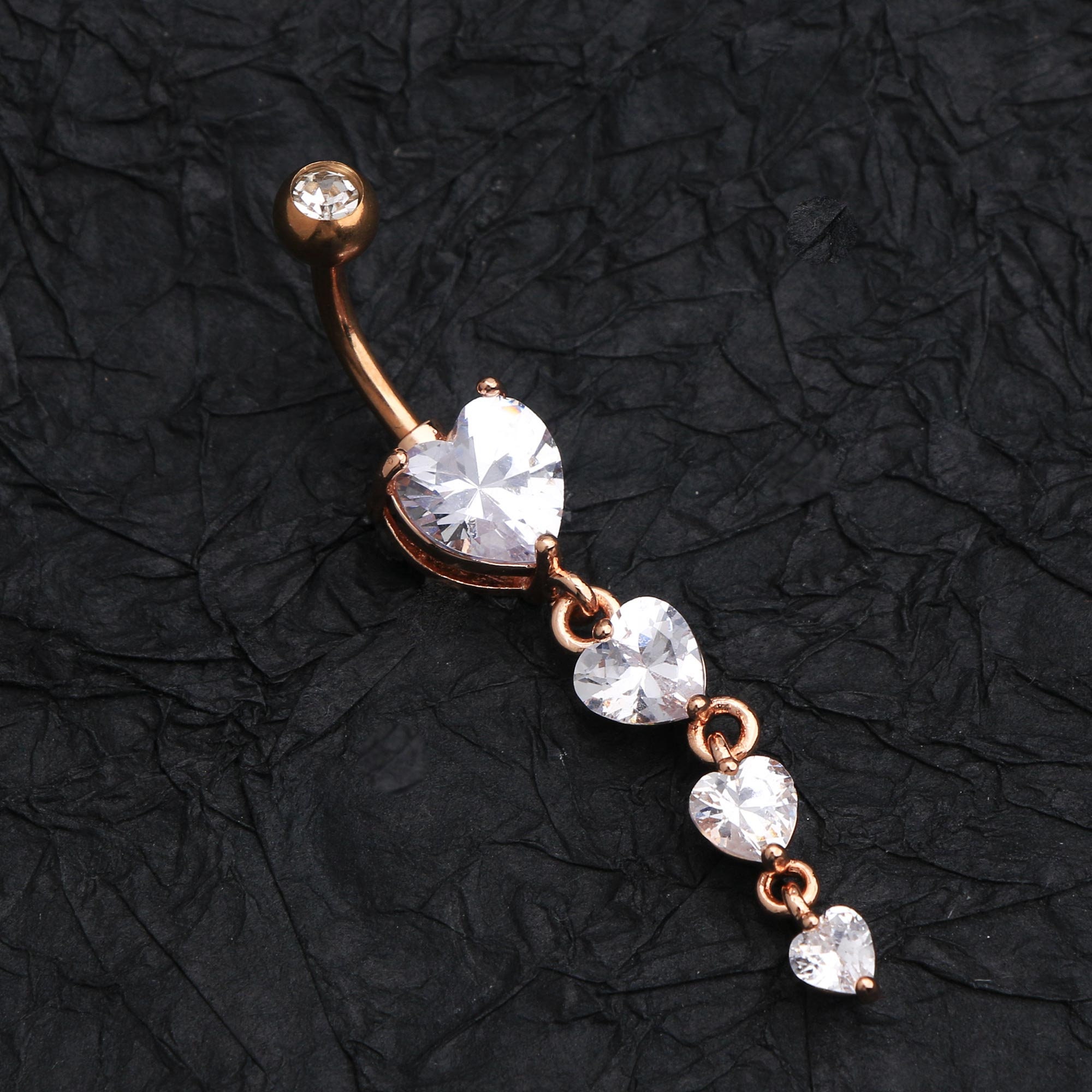 5PC Dangle Belly Button Rings/ CZ Navel Piercing/ Belly - Etsy