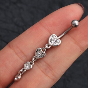 5PC Dangle Belly Button Ring / 14G Stainless Steel Navel - Etsy