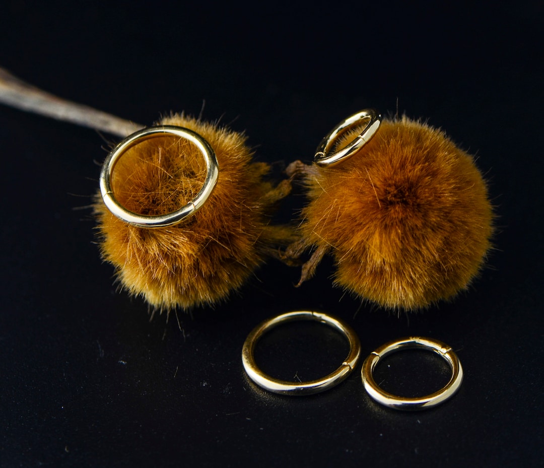 16G 14K Gold Seamless Hoop Ring/septum Ring/cartilage Hoop/helix Hoop ...