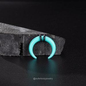 2 PCS Acrylic Crescent Septum Pincher/ear Gauges Tapers/tapered Buffalo ...