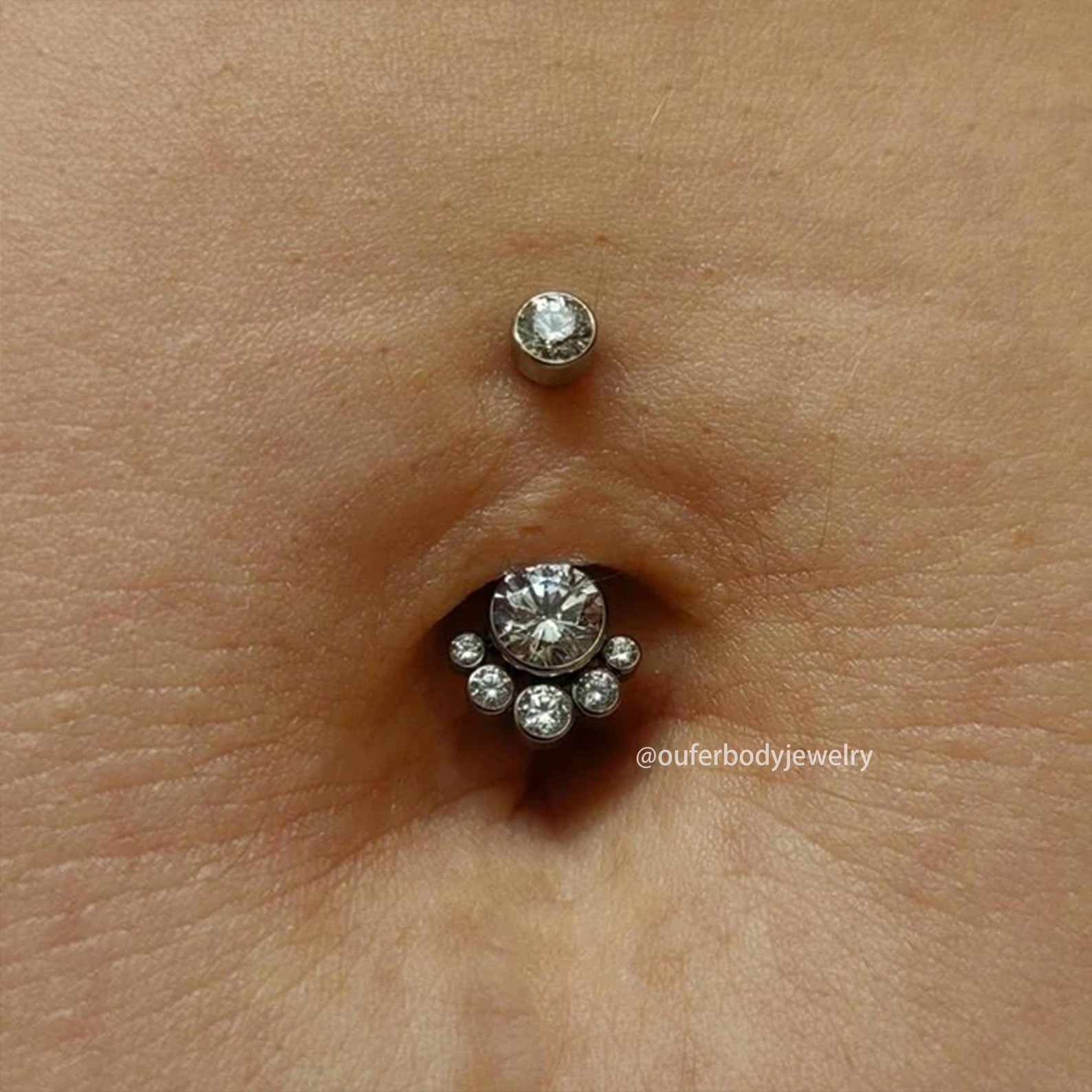 14G Titanium Navel Ring CZ and Opal Paw Belly Button | Etsy