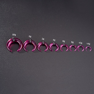 2 PCS Acrylic Crescent Septum Pincher/ear Gauges Tapers/tapered Buffalo ...