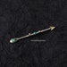 14g Burnished Gold Industrial Barbell Arrow With Stone - Etsy