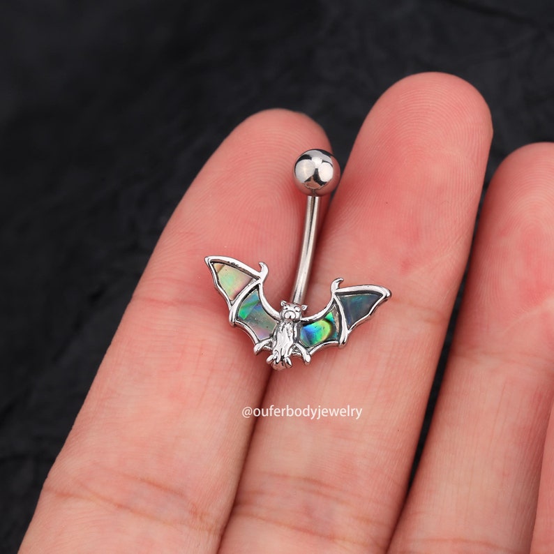 14G Bat Halloween Belly Ring/belly Button Ring/belly - Etsy
