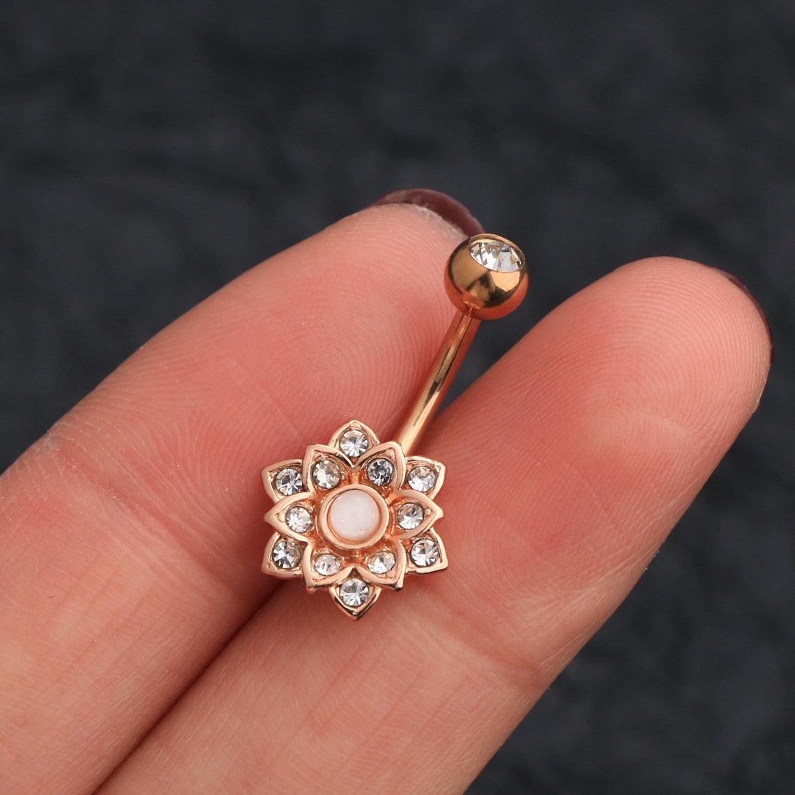 5PC Dangle Belly Button Rings/ CZ Navel Piercing/ Belly - Etsy