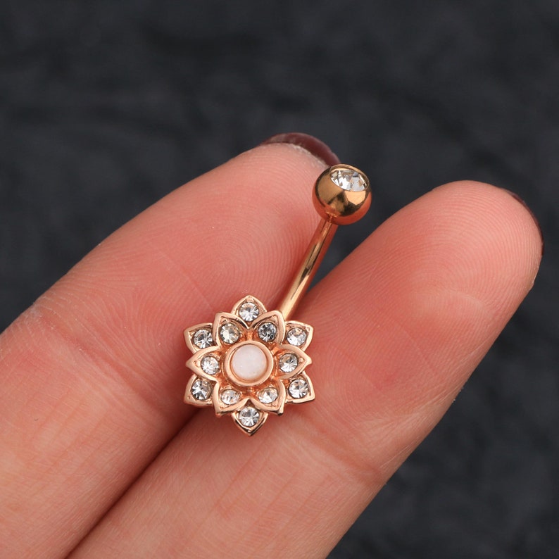 5PC Dangle Belly Button Rings/ CZ Navel Piercing/ Belly - Etsy