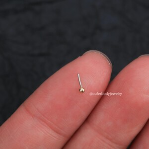 14K Gold Threadless Labret Stud/threadless Earrings/threadless End/nose ...