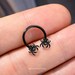 16G Two Spiders Ends Horseshoe Septum Ring/black Gold Silver Spider ...