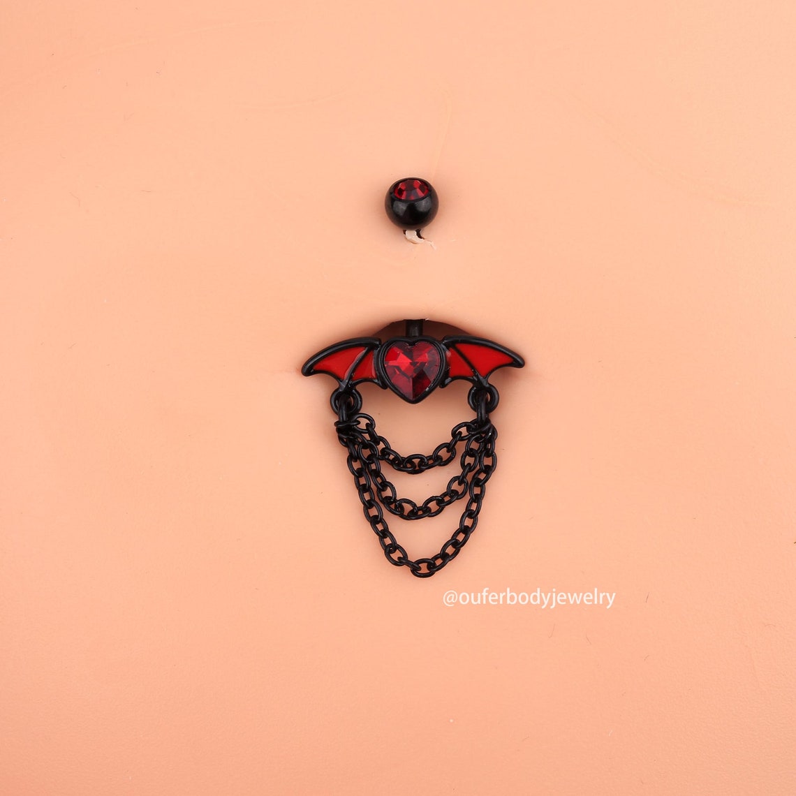 14G Bat Wing Halloween Belly Ring/belly Button Ring/belly - Etsy