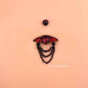 14G Bat Wing Halloween Belly Ring/belly Button Ring/belly Piercing ...