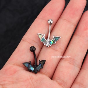 14G Bat Halloween Belly Ring/belly Button Ring/belly Piercing/belly ...