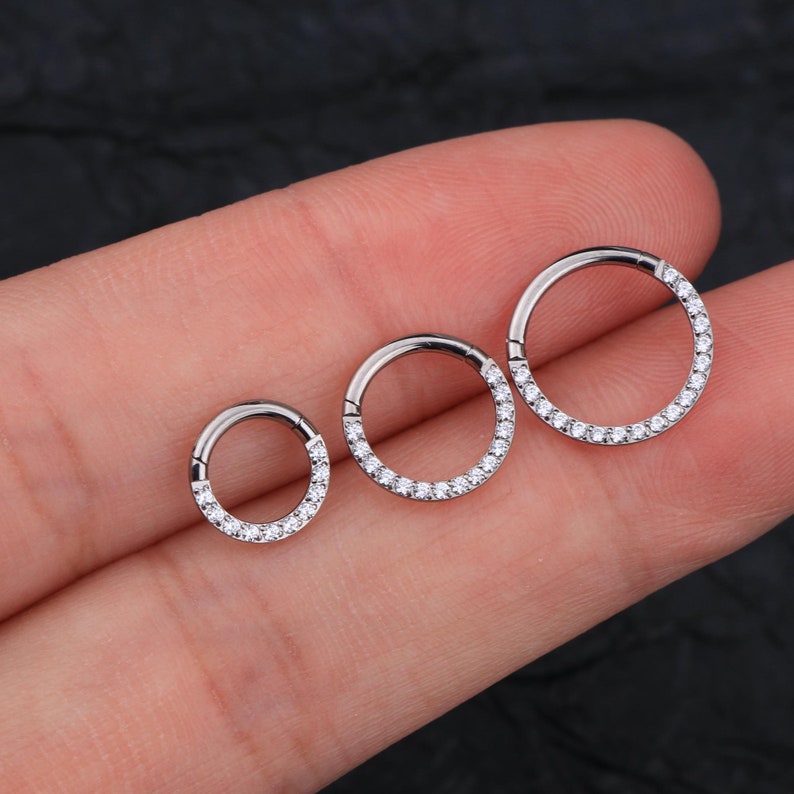 16g Implant Grade Titanium Hinged Hoop/ Titanium Hoop - Etsy