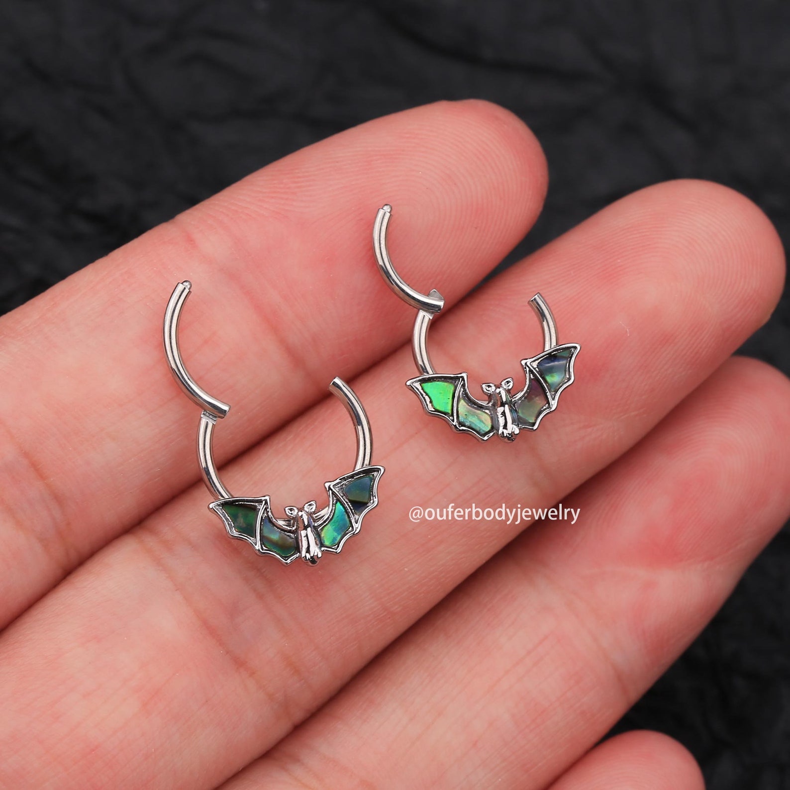16G Bat Halloween Septum Ring/daith Earring/conch Hoop/tragus - Etsy
