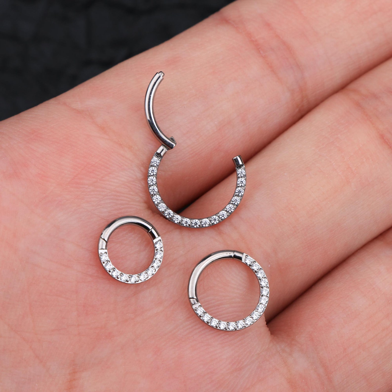 16g Implant Grade Titanium Hinged Hoop/ Titanium Hoop - Etsy