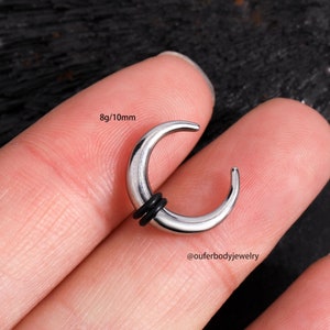 Cresent Horseshoe Pincher Septum Ring 16g,14g,12g,10g,8g/steel Ear ...