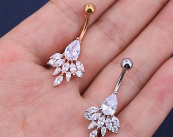 Clear Navel Piercing | Etsy