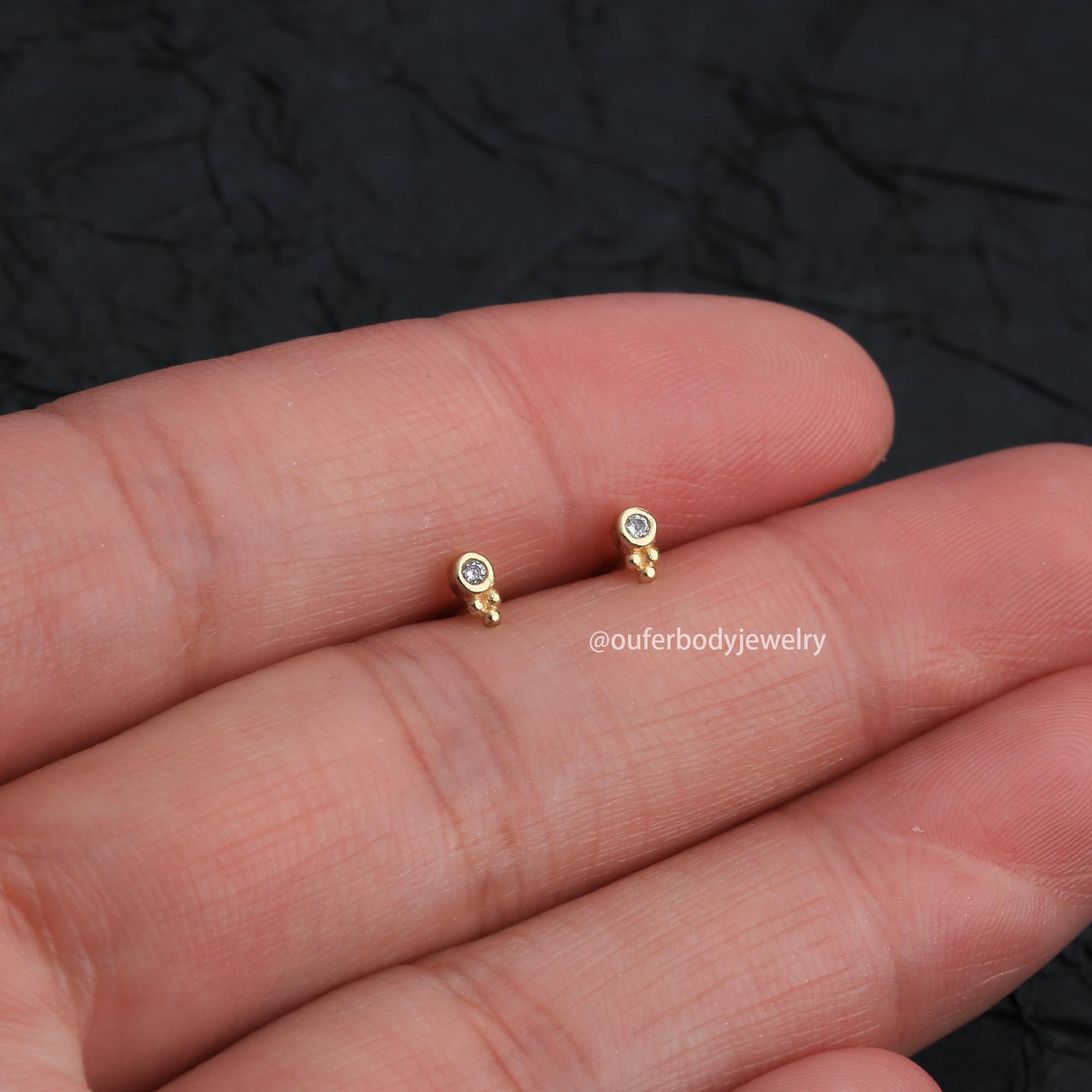 16G Tiny Flat Back Helix Studs/tragus Studs/cartilage Studs/conch Studs ...