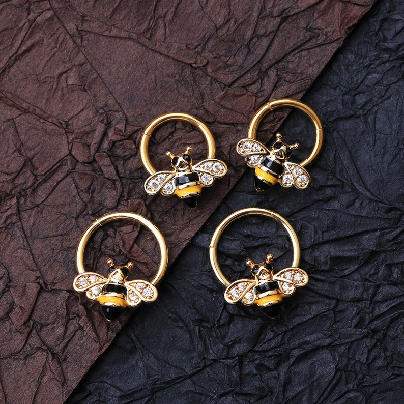 316L Stainless Steel 16G Bee Helix Daith Conch Earring/bee - Etsy