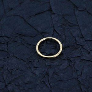 14K Solid Gold Hinged Clicker Hoop Huggie Hoop/cartilage Earring/conch Hoop/helix Hoop/nose Hoop ...