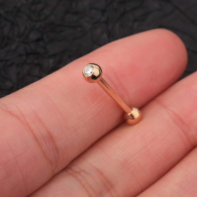 1 Piece 14K Gold Nipple Rings/nipple Barbells/nipple - Etsy