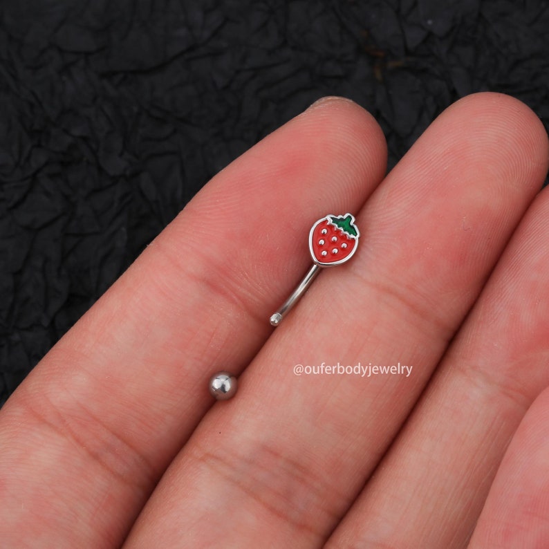 16G Fruit Eyebrow Earring/rook Barbell/curved Barbell/rook - Etsy