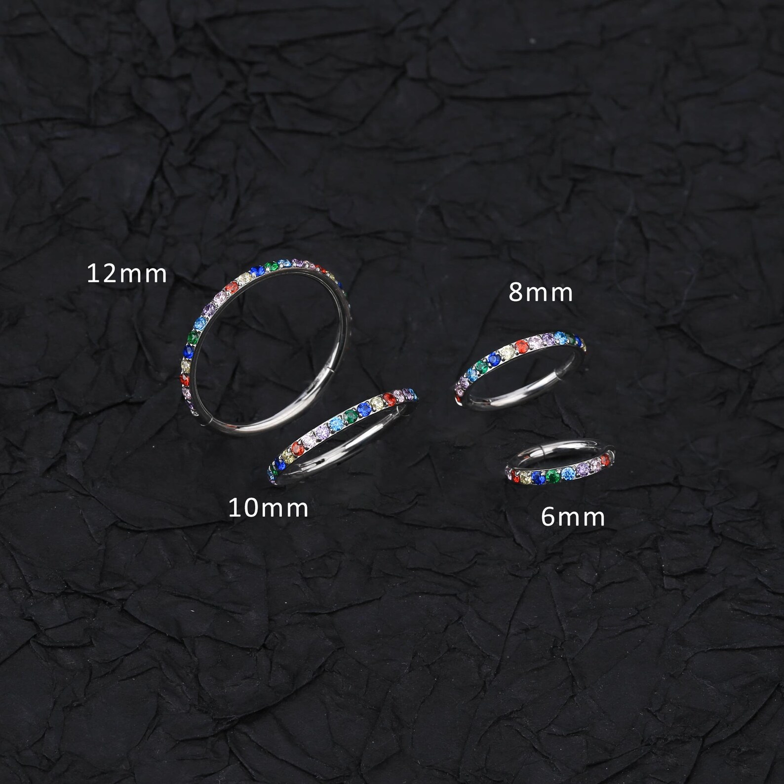 18G Sparkling CZ Conch Hoop/tragus Jewelry/daith Ring/rook | Etsy