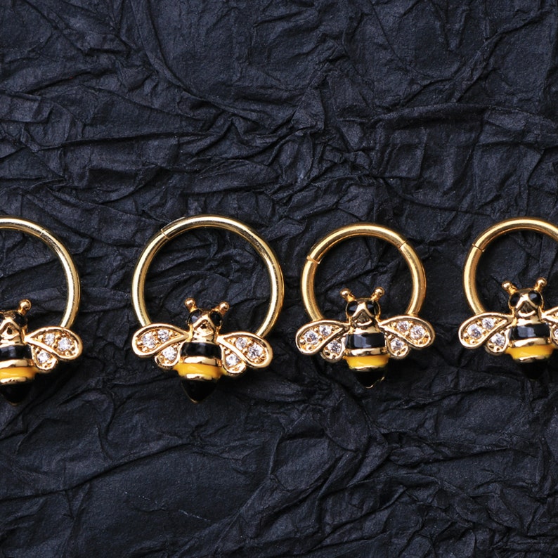 316L Stainless Steel 16G Bee Helix Daith Conch Earring/bee - Etsy