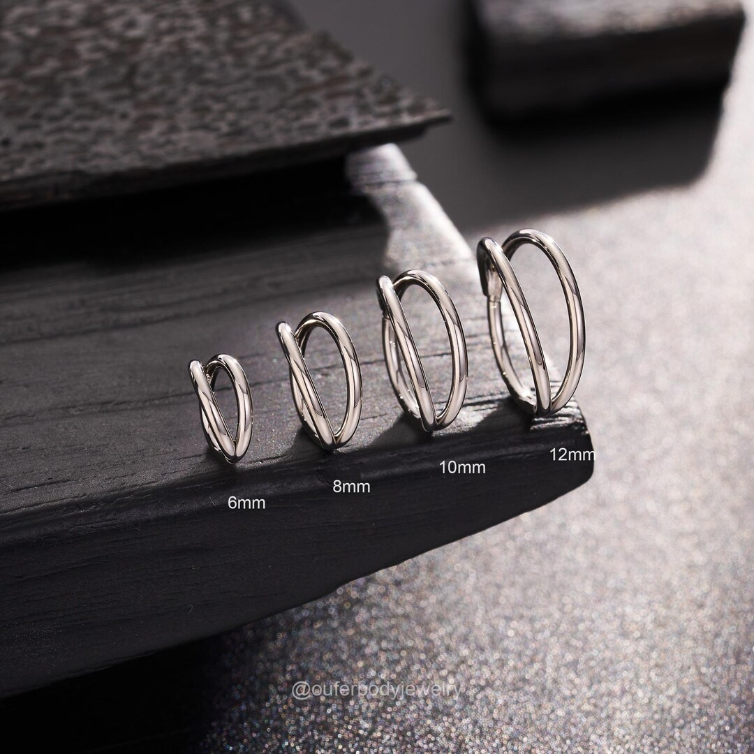 16G/18G/20G Surgical Steel Double Nose Hoop/cartilage Hoop/septum Ring ...