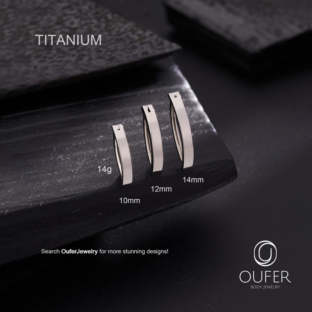 14G Titanium Belly Button Clicker/minimalist Navel Jewelry/belly Hoop ...