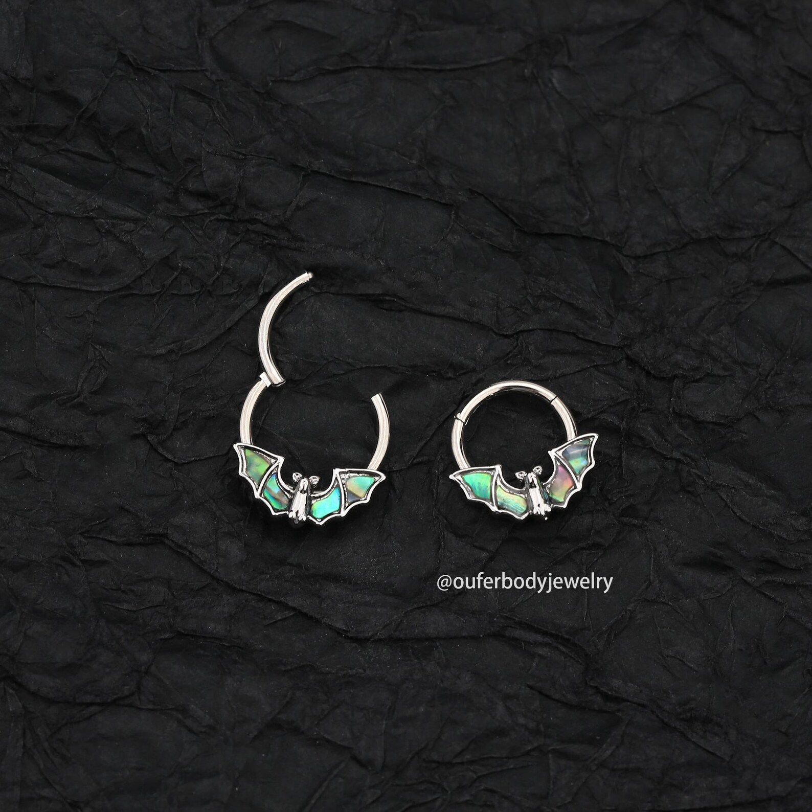 16G Bat Halloween Septum Ring/daith Earring/conch Hoop/tragus - Etsy