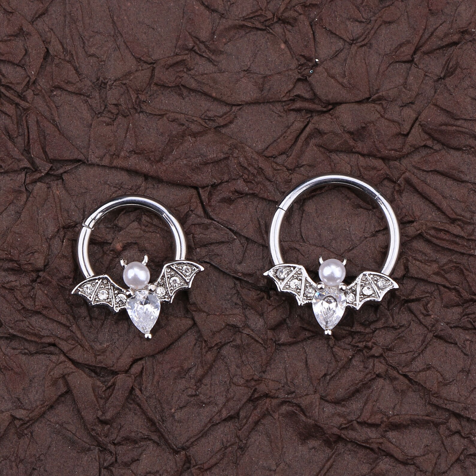 16G Bat Septum Ring/daith Earring/conch Hoop/tragus - Etsy